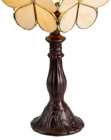 Žlutá stolní lampa Tiffany Bloom – 21x21x38 cm