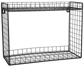Černá patrová ocelová police 40 cm Reja – PT LIVING