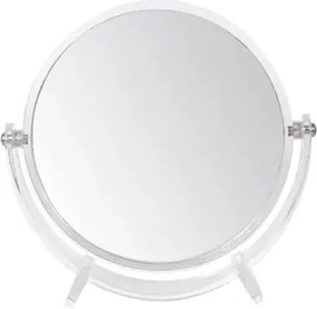 MSV FIRENZE kosmetické zvětšovací zrcátko čirý plast / 17 cm