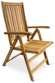 Zahradní dřevěná polohovací židle Kory