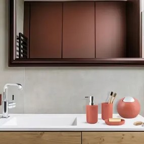 MSV INAGUA kelímek na zubní kartáčky terakota / plast