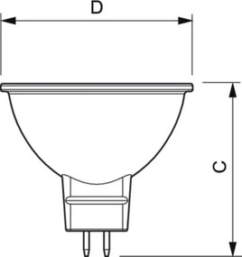 LED žárovka GU5,3 MR16 Philips 2,9 (20W) teplá bílá (2700K), reflektor 12V 36°