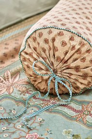 Pip Studio polštář Jaipur Flower 22 x 70 cm - zelený (Válcový polštář na postel)