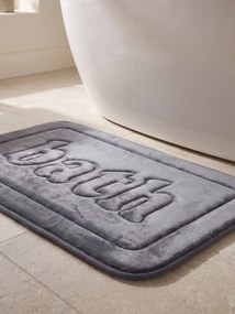 Sinsay - Koupelnový kobereček s nápisem Bath - šedá