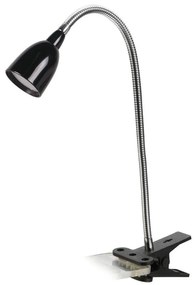 Solight LED stolní lampička, 2.5W, 3000K, clip, černá barva