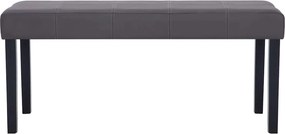281309  Bench 106 cm Grey Faux Leather 281309