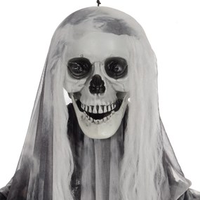 HOMCOM Visící kostlivci-duchové, sada 3 ks, Halloween dekorace, nastavitelná paže, 90/110/200 cm