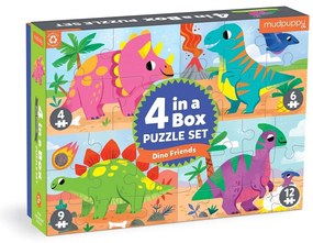 Mudpuppy Puzzle Dinosauři sada 4 v 1