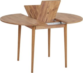 Kulatý rozkládací jídelní stůl s přídavnou deskou v dekoru borovice ø 100 cm Viona – Kalune Design