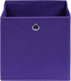 Úložné boxy 4 ks fialové 32 x 32 x 32 cm textil 288353