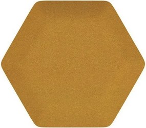 Čalúnený akustický panel nástenný Riwiera 41 horčicový hexagón - Hexagon 6x15 cm Egibi