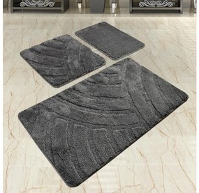 Asir SADA 3x Koupelnová předložka ALYA 60/60/100 cm antracit 359CHL1625