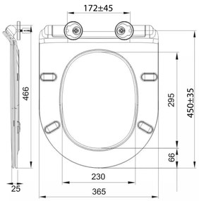 Sapho, GALIA WC sedátko, SLIM, Soft Close, bílá, PCS081