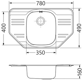 Nerezový dřez Alveus ALLUX 30