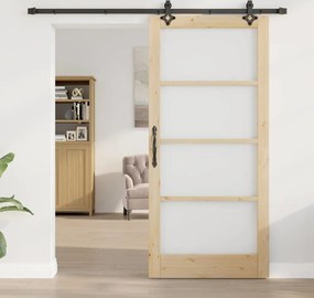vidaXL Posuvné dveře ORKDAL Přirozená a černá 93 x 202 cm [3332203]