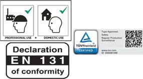 Hliníkový žebřík 3x9 příček třídílný DRABEST DW3-9 PRO