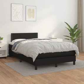 Box spring postel s matrací černá 120x190 cm umělá kůže 3269813