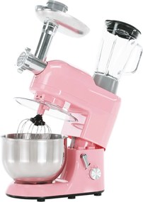 TEMPO-KONDELA KANTE, kuchyňský robot, 1800 W, 5 l, růžová / chrom