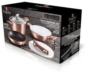 BERLINGERHAUS Sada nádobí s mramorovým povrchem 6 ks Rosegold Metallic Line