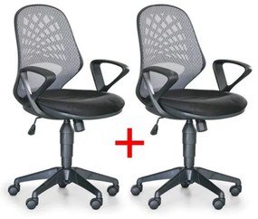 Kancelářská židle FLER 1+1 ZDARMA, šedá