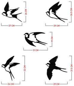 Nástěnná kovová dekorace Ebabil černá