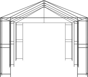Rám altánu bez látky altánu 6 x 3 m Černá Ocel 3376006