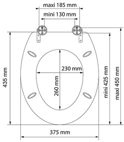 Eisl Sanitär WC prkénko MDF Soft Close Dark Wood 80193