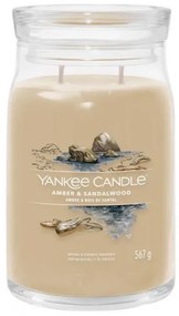 Aromatická svíčka, Yankee Candle Signature Amber & Sandalwood, hoření až 90 hod