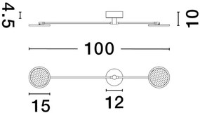 Designové nástěnné svítidlo Scope 100 zlatá