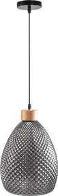 Toolight - Retro skleněná stropní lampa E27 60W APP897-1CP, černá, OSW-05697