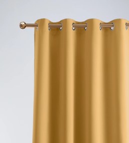 Room99 Hotový závěs na kroužcích Zatemňovací LAUREL Jednobarevný Barva: Petrolejová, Velikost: 140 x 280 cm