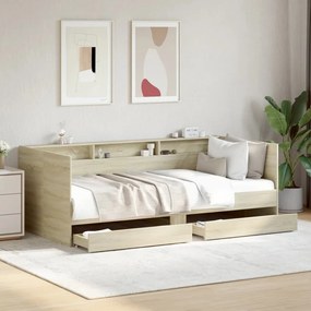 Válenda se zásuvkami bez matrace dub sonoma 100 x 200 cm 3280841