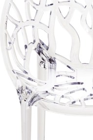 Sada 2 ks stohovatelná židle CRYSTAL – transparentní