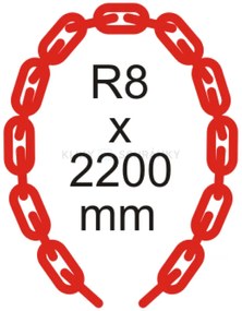 RR Bezpečnostní řetěz Ø 8mm x 2200mm