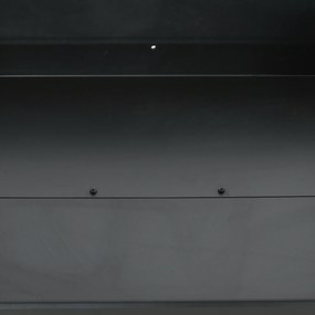 Outsunny gril na dřevěné uhlí BBQ kempinkový gril se dvěma rošty a odkládací plochou, kovový, černý 113x53,5x82,5cm na zahradu a terasu | Aosom.de