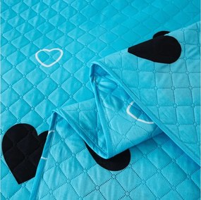 Přehoz na postel CORAZON modrý Rozměr: 220 x 240 cm