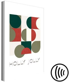 Obraz Holly jolly - abstraktní tvary ve svátečních barvách