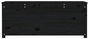 Úložný box černý 110 x 50 x 45,5 cm masivní borové dřevo - Default Title
