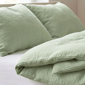 Celoroční mušelínový povlak na polštářek Salvia - GOTS Velikost: 70 x 90