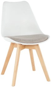 Bílo-šedobéžová židle DAMARA