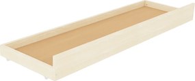 Benlemi Úložný dřevěný šuplík STORAGE pod postel na kolečkách Zvolte barvu: Světle šedá, Zvolte rozměr: 55x190 cm (pod postel o délce 200 cm), Zvolte variantu: Pro postel FENCE