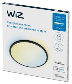 WiZ - LED Stmívatelné stropní svítidlo SUPERSLIM LED/32W/230V černá Wi-Fi