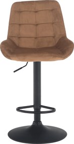 Barová židle, hnědá Velvet látka CHIRO NEW