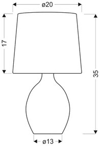 Stolní lampa AMBON 1xE14/40W/230V bílá