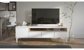 Bílý TV stolek 156x48x48 cm Roomers – Tvilum