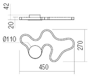 Redo 01-1871 nástěnné LED stmívatelné svítidlo Estoril matně bílé, 10,5W, 4000K, 45cm