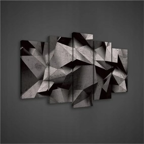 Obraz 100x60 Geometrie abstrakce polyptych moderní umění 3D šedá