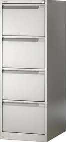 Kartotéka A4 kovová čtyřzásuvková Bisley BS4E/FLS [černá (av1, černá), strukturovaný lak, klasické úchytky chrom]