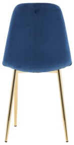 Jídelní židle Polar, 2ks, modrá, S44xD52xV86