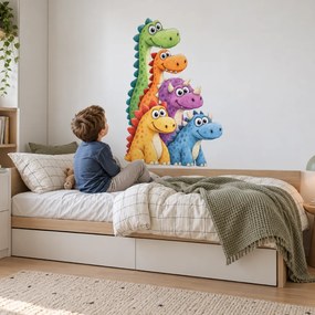 PIPPER. Barevní dinosauři – textilní samolepka na zeď